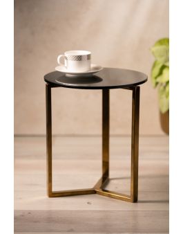 Lean Round Table - Rose Gold Base | Design by SG Home